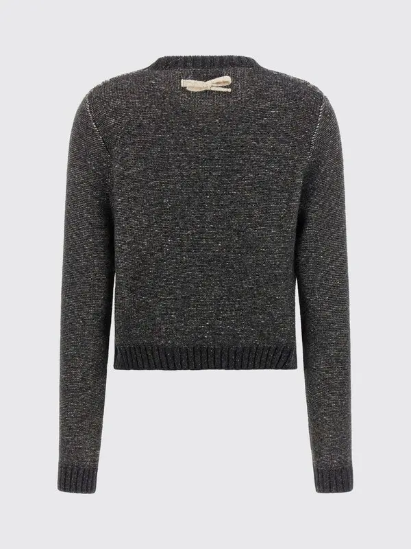 Moschino All-over Bow Wool And Silk Blend Jumper - Grey