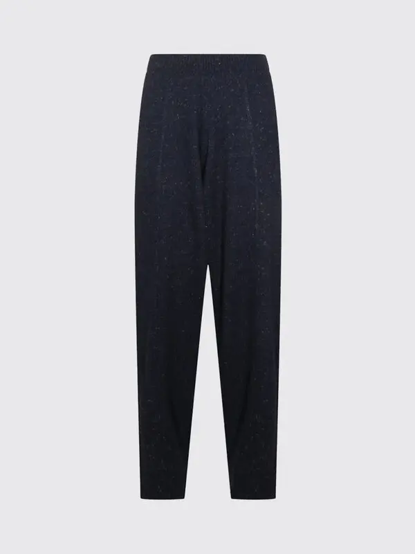 Fabiana Filippi High-waisted Straight-leg Knit Wool Blend Trousers - Blue