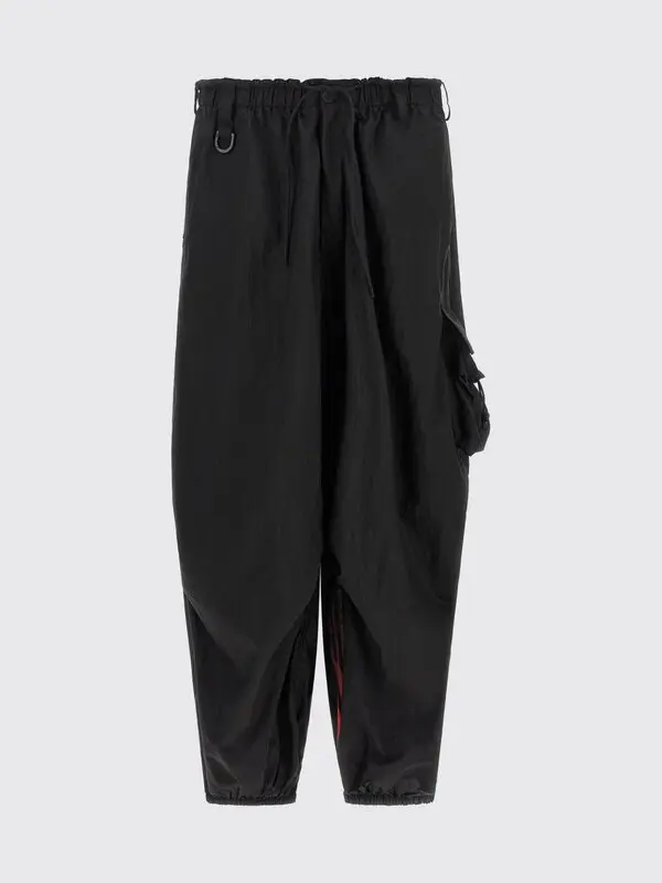 Y3 Wide-leg Technical Fabric Cargo Trousers With Drawstring Waist