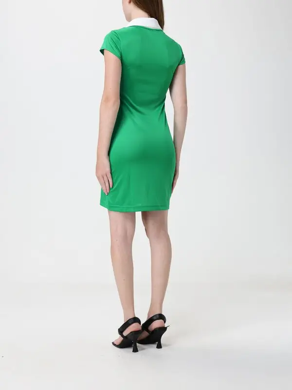COURREGES Slim Fit Jersey Polo Mini Dress With Contrast Logo