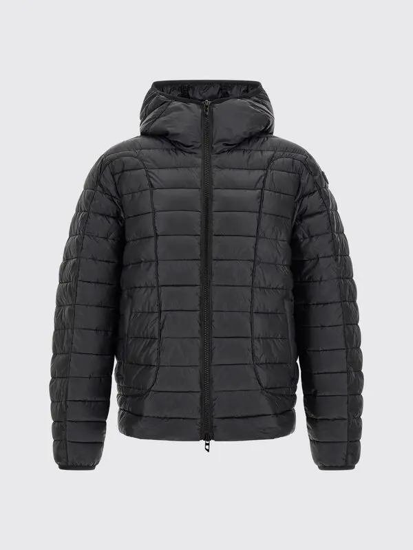 DIESEL® Hooded Quilted Short Nylon Puffer Jacket With Zip Closure