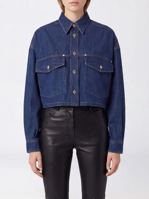 Versace Cropped Denim Shirt