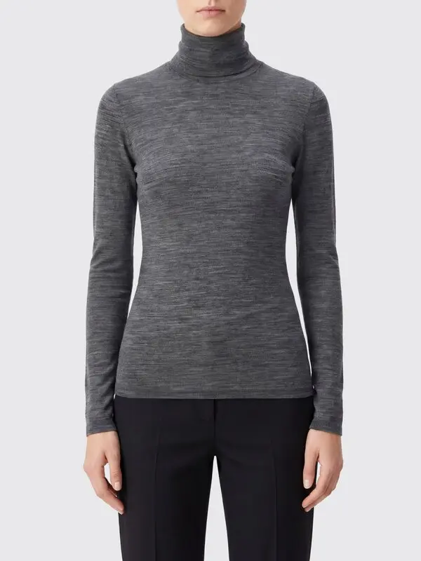 JIL SANDER Slim Fit Virgin Wool Blend Turtleneck Jumper - Grey