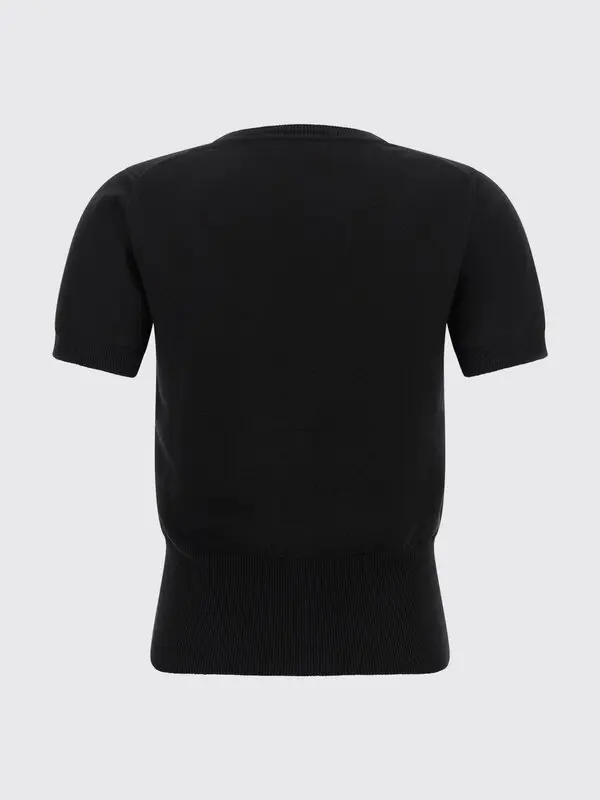 VIVIENNE WESTWOOD Slim Fit Cotton Cashmere Jumper With Orb Logo - Black