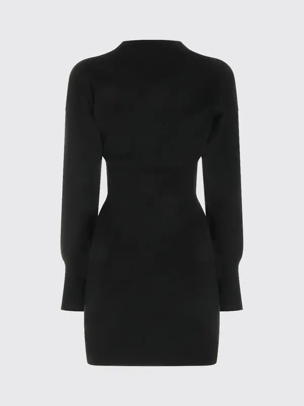 ANINE BING Long Sleeve Ribbed Knit Mini Sheath Dress