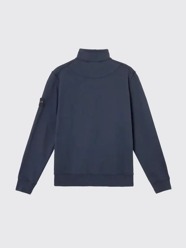Stone Island Half-zip Cotton Sweatshirt With Compass Logo