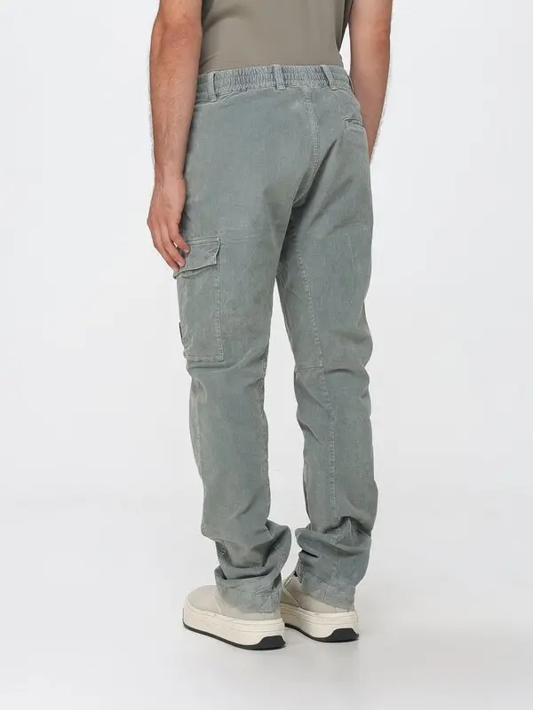C.P. COMPANY Slim Fit Corduroy Cargo Trousers With Belt Loops And Side Pockets
