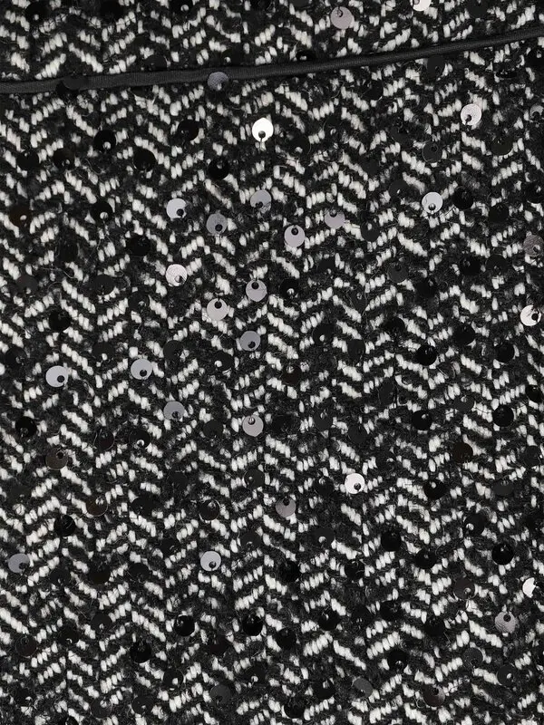 ERMANNO FIRENZE Sequined Chevron Skirt