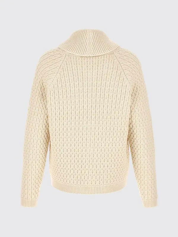 JW Anderson Cotton-blend Zip-up Cardigan With Ribbed Collar And Cuffs