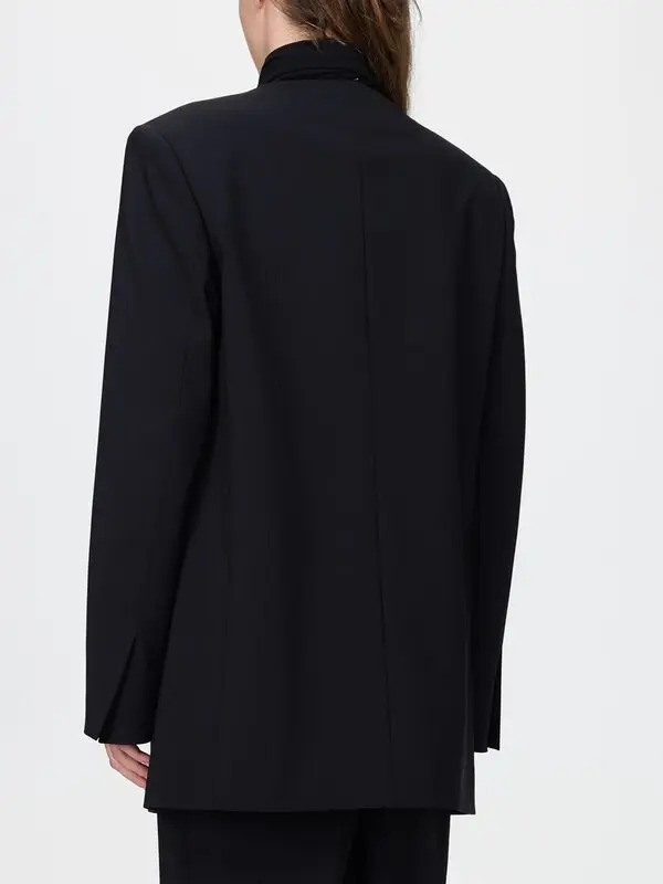 Alberta Ferretti Long Double-breasted Blazer In Polyester