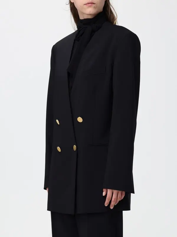Alberta Ferretti Long Double-breasted Blazer In Polyester