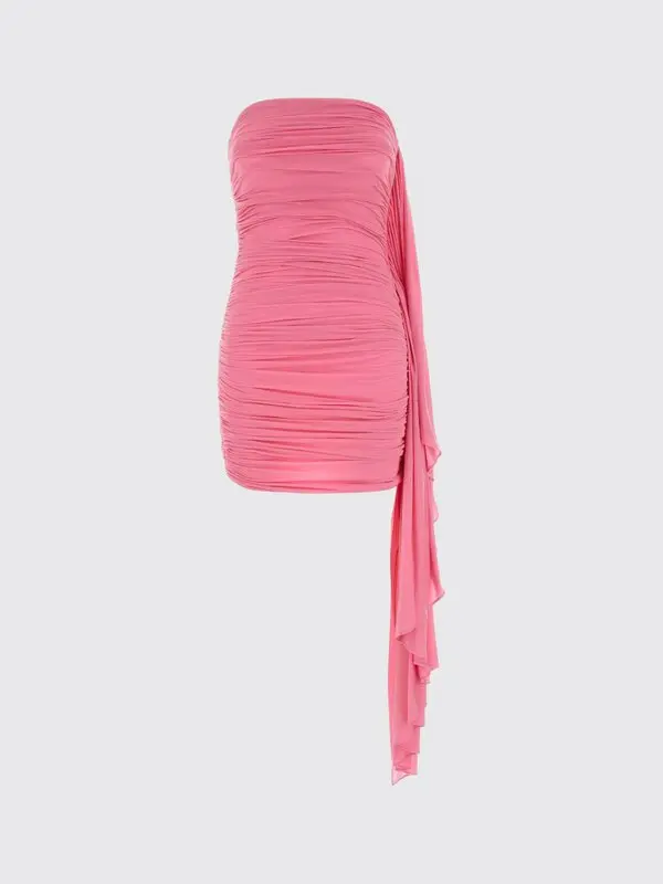 Alexander Wang Off-the-shoulder Ruched Asymmetrical Jersey Mini Dress - Pink