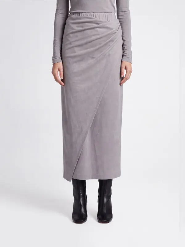 ZIGGY CHEN Midi Wrap Skirt