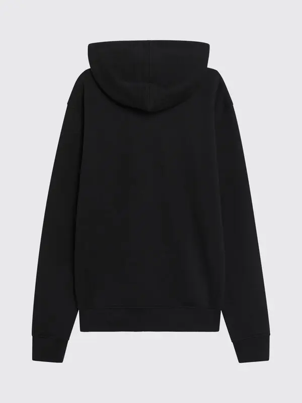 AMI Paris Cotton Zip-up Hoodie With Embroidered Logo And Kangaroo Pocket