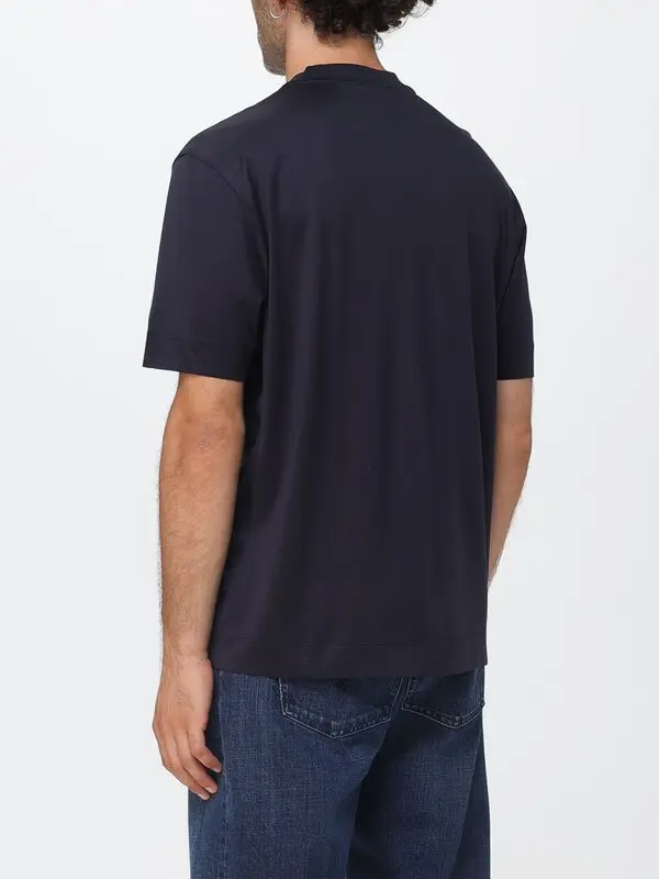 Emporio Armani Lyocell Blend T-shirt With Iconic Eagle Logo