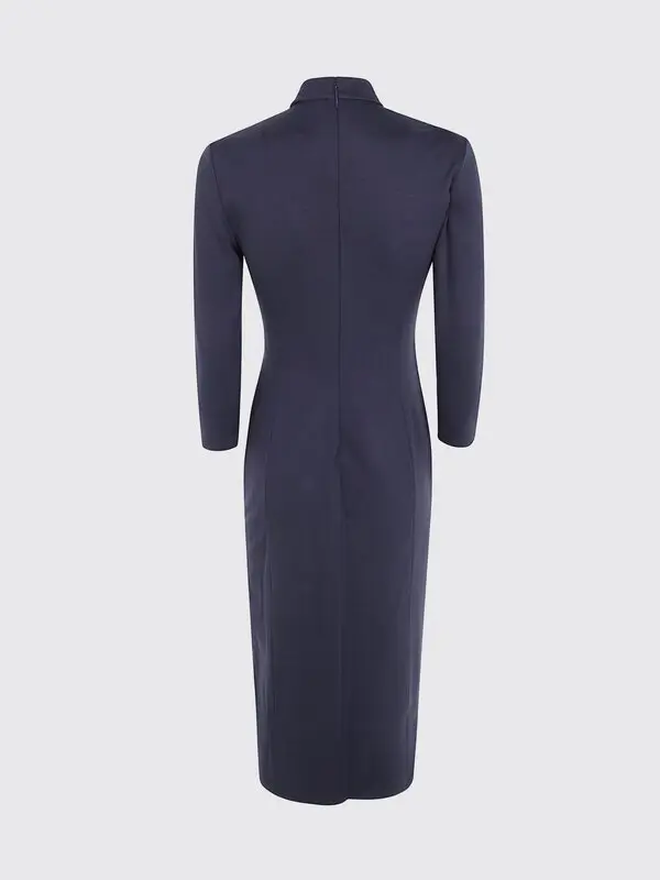 Giorgio Armani Long-sleeved Midi Sheath Dress In Viscose Blend