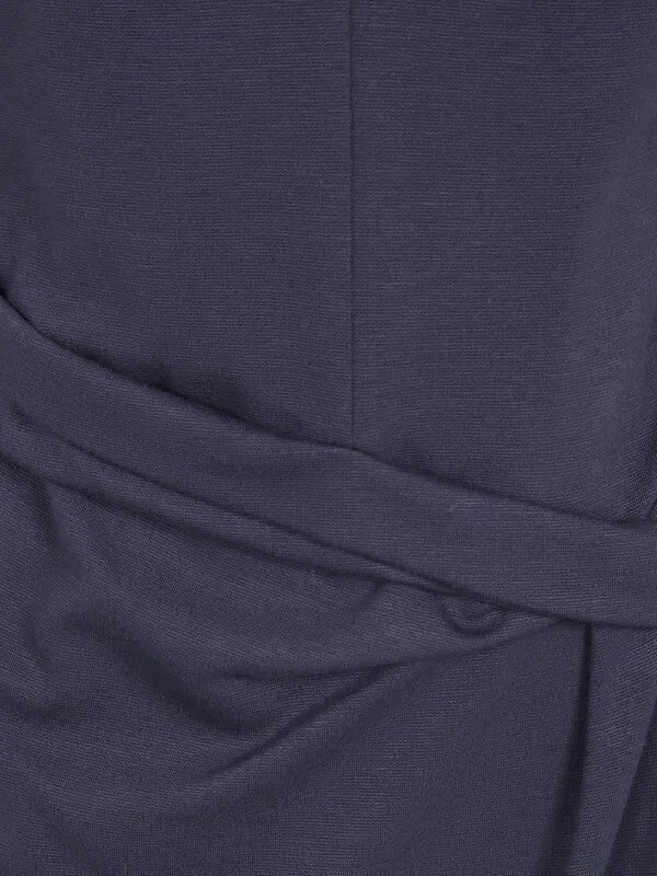 Giorgio Armani Long-sleeved Midi Sheath Dress In Viscose Blend