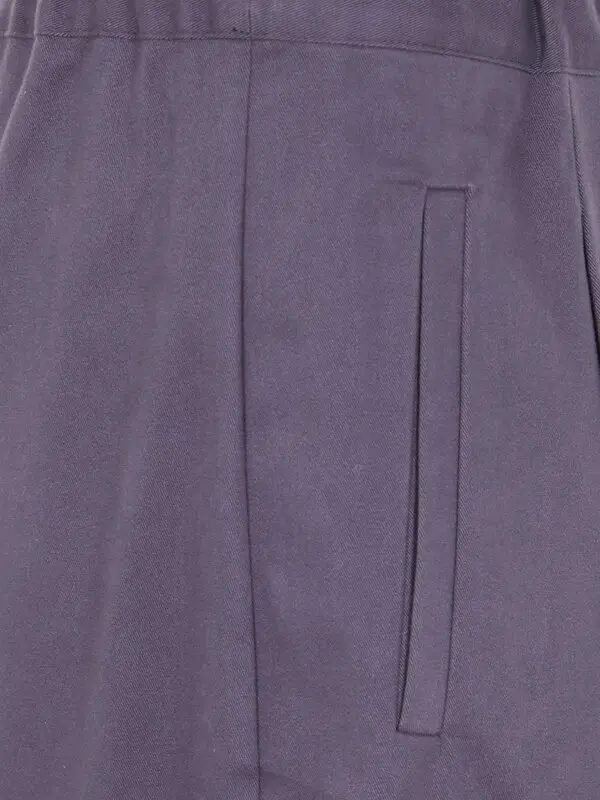 SEMICOUTURE High-waisted Wide-leg Trousers In Stretch Cotton - Brown