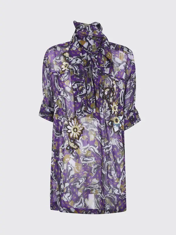 Dries Van Noten Embellished Printed Shirt