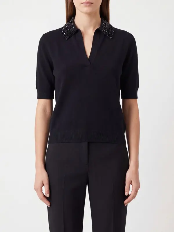 SEMICOUTURE Polo Shirt - Black