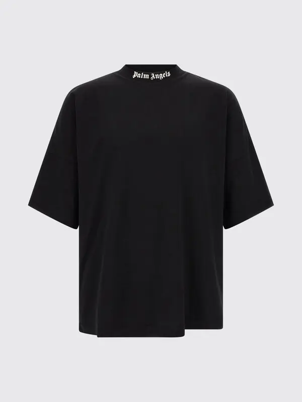 Palm Angels Relaxed Fit Cotton T-shirt With Contrasting Logo