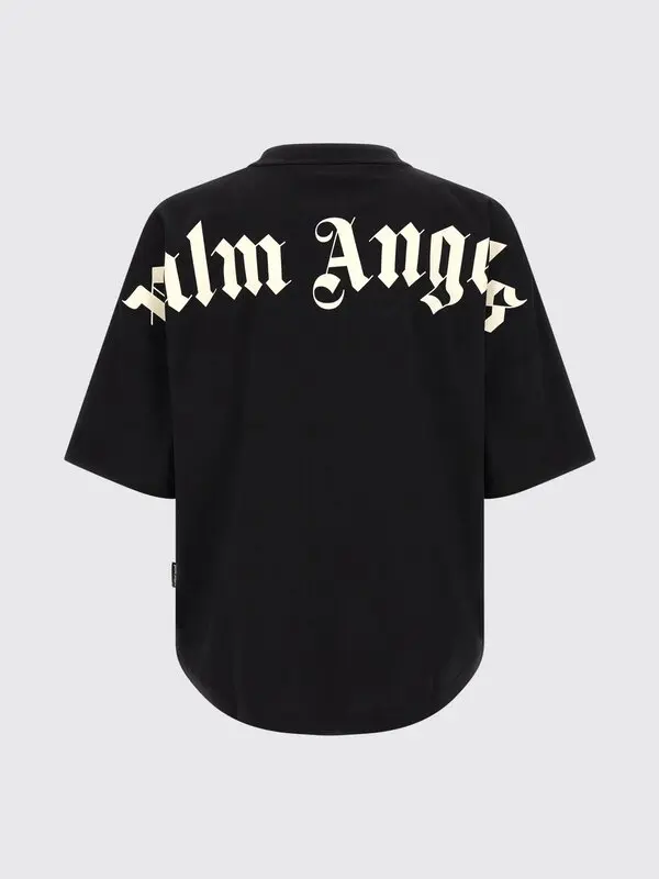 Palm Angels Relaxed Fit Cotton T-shirt With Contrasting Logo