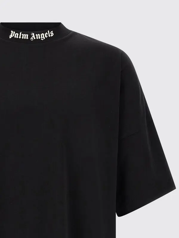 Palm Angels Relaxed Fit Cotton T-shirt With Contrasting Logo