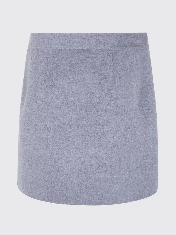 SEMICOUTURE High-waisted Wool Wrap Miniskirt - Grey