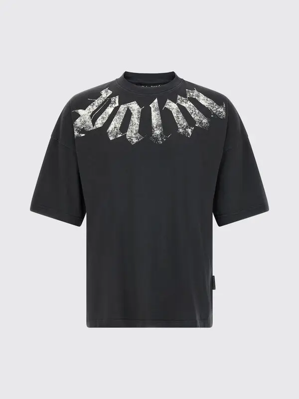 Palm Angels Relaxed Fit Graffiti Logo Print Cotton T-shirt