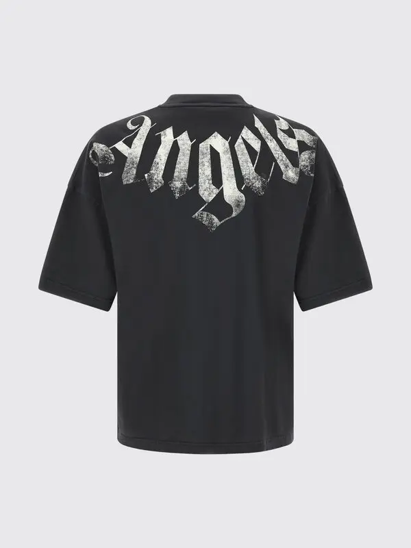 Palm Angels Relaxed Fit Graffiti Logo Print Cotton T-shirt