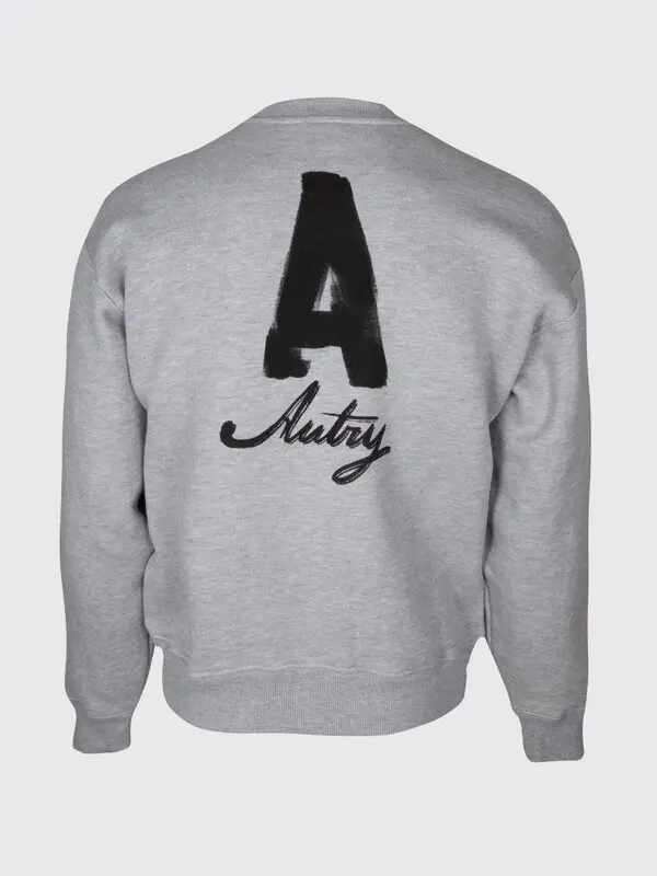AUTRY Cotton Crewneck Jumper With Contrast Logo