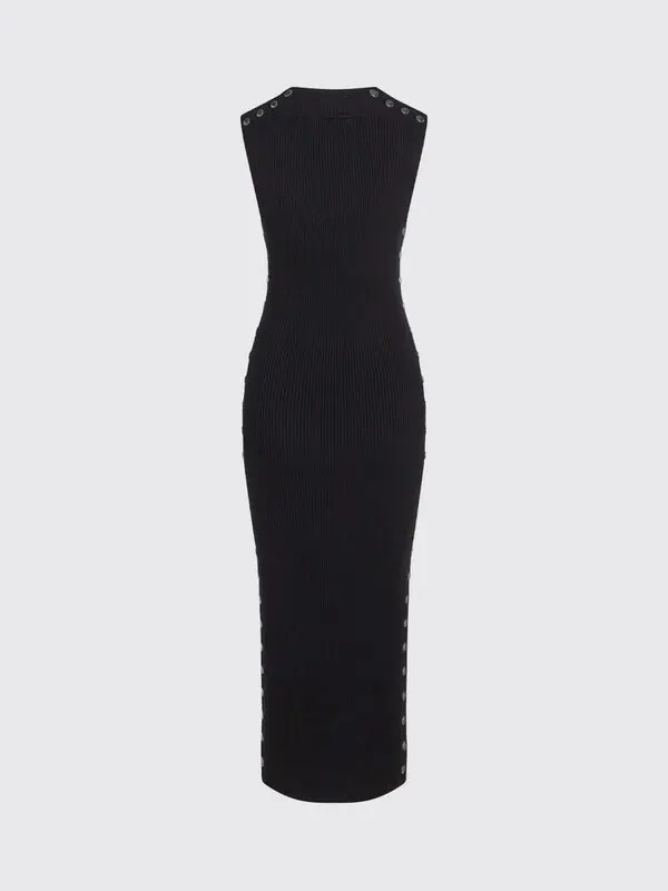 Karl Lagerfeld Off-the-shoulder Ribbed Knit Maxi Dress