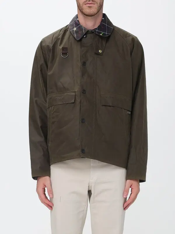 Barbour Spey Waxed Cotton Jacket With Corduroy Collar