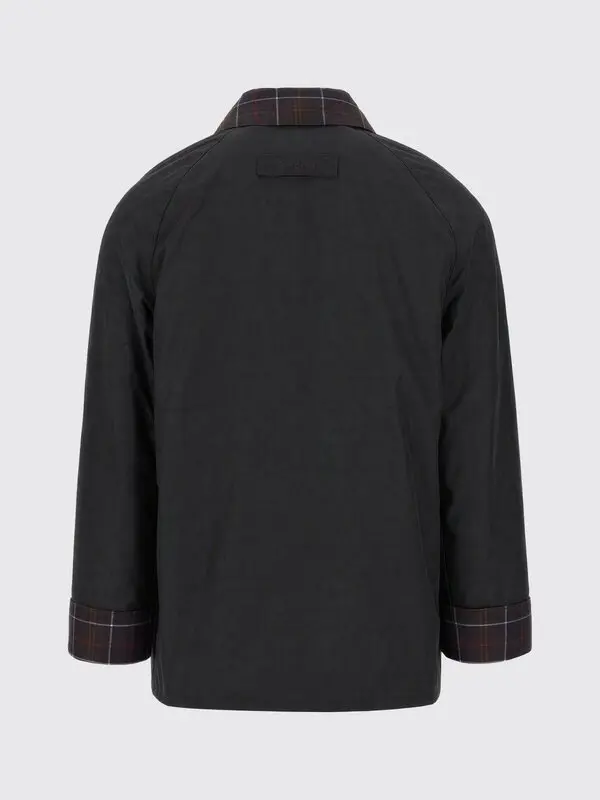 Barbour Spey Waxed Cotton Jacket With Corduroy Collar - Green