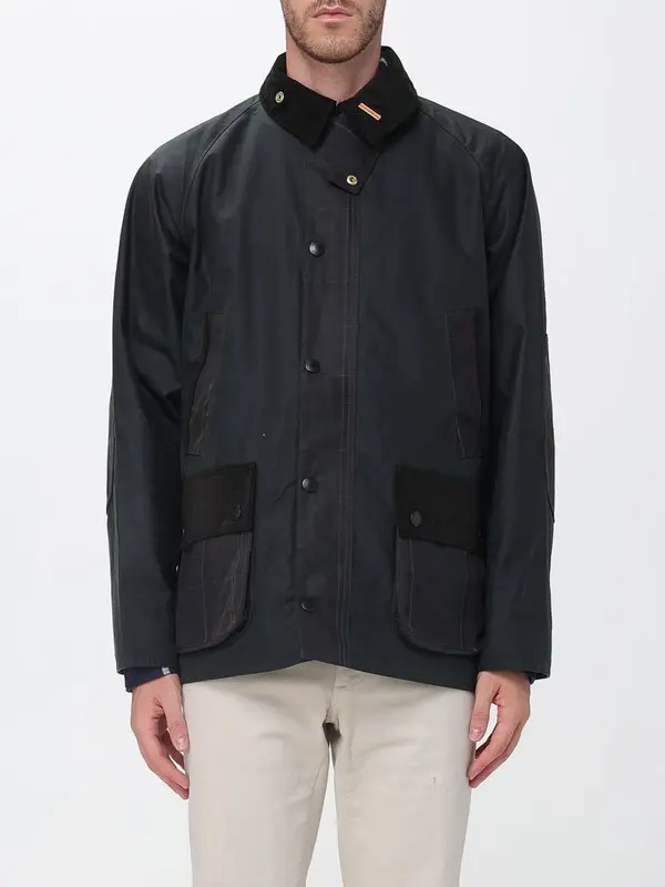 Barbour Waxed Cotton Bedale Jacket With Corduroy Collar