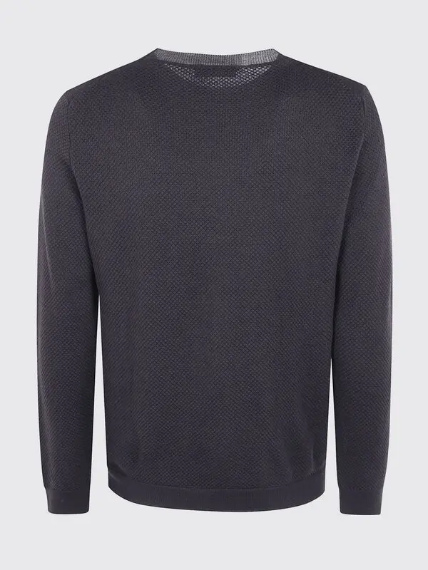 ZANONE Slim Fit Crewneck Jumper In Pure Virgin Wool - Ebony