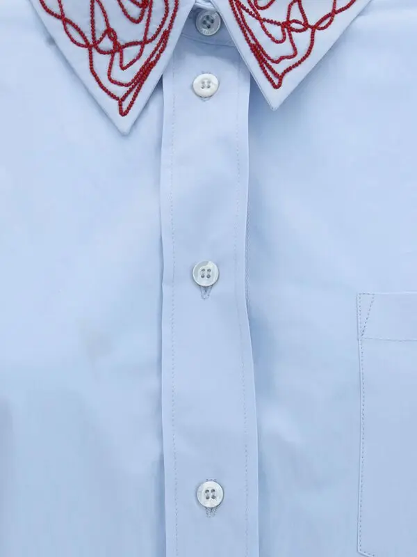 Fabiana Filippi Button-up Shirt With Embroidered Collar