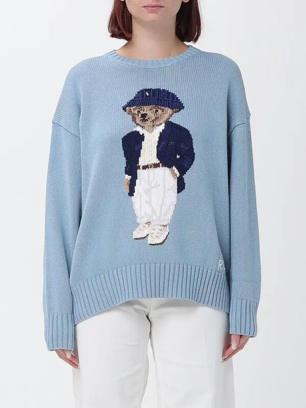 Polo Ralph Lauren Teddy Bear Print Cotton Jumper - Blue
