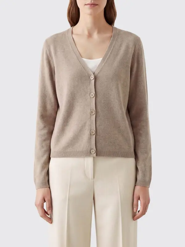 Fabiana Filippi V-neck Cardigan In Virgin Wool, Silk, And Cashmere Blend