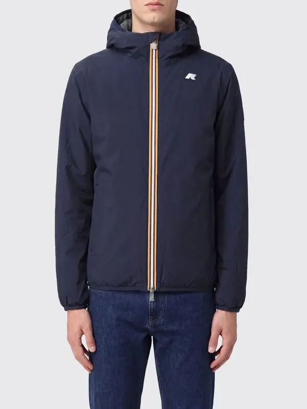 K-WAY Reversible Hooded Windbreaker In Recycled Nylon - Blue 1