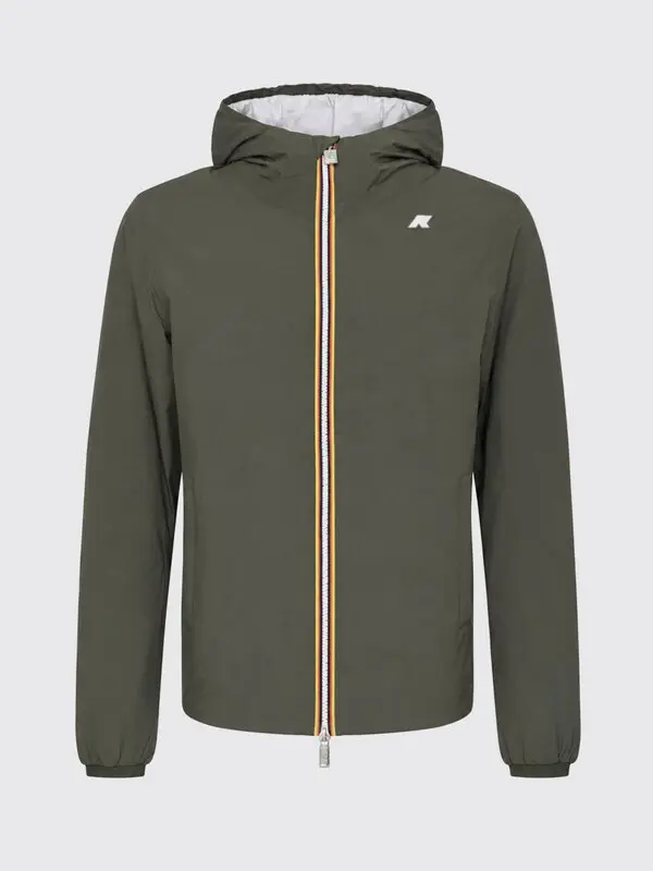K-WAY Reversible Hooded Windbreaker In Recycled Nylon - Green
