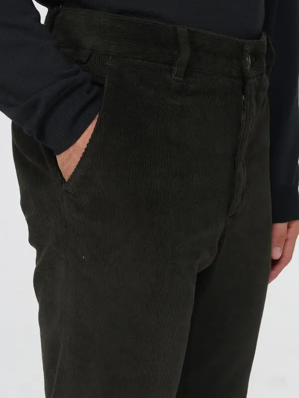 Incotex Slim Fit Corduroy Chino Trousers - Military