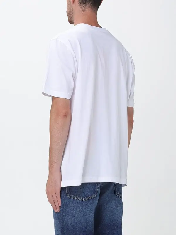 DIESEL® Relaxed Fit Crewneck Cotton T-shirt With Contrasting Logo Print