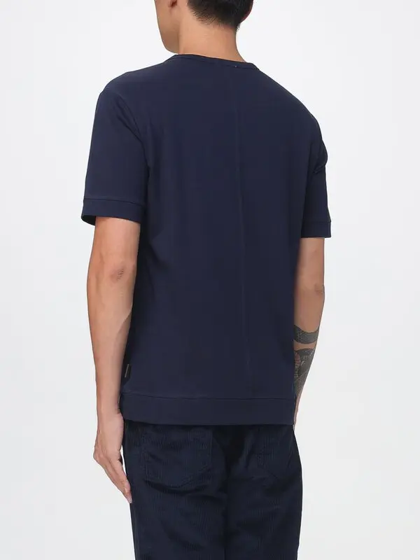 PAOLO PECORA Short-sleeved Jersey Crewneck T-shirt - Blue
