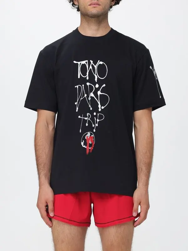 Y3 Dropped Shoulder Bci Cotton T-shirt With A Graphic Print - Black