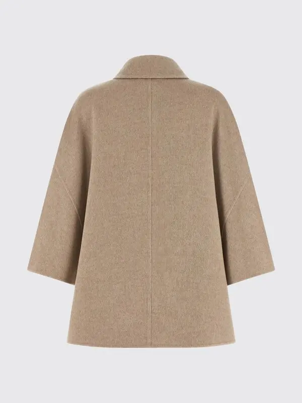 Max Mara Double-breasted Knee-length Cashmere Coat With Dropped Shoulders - Beige