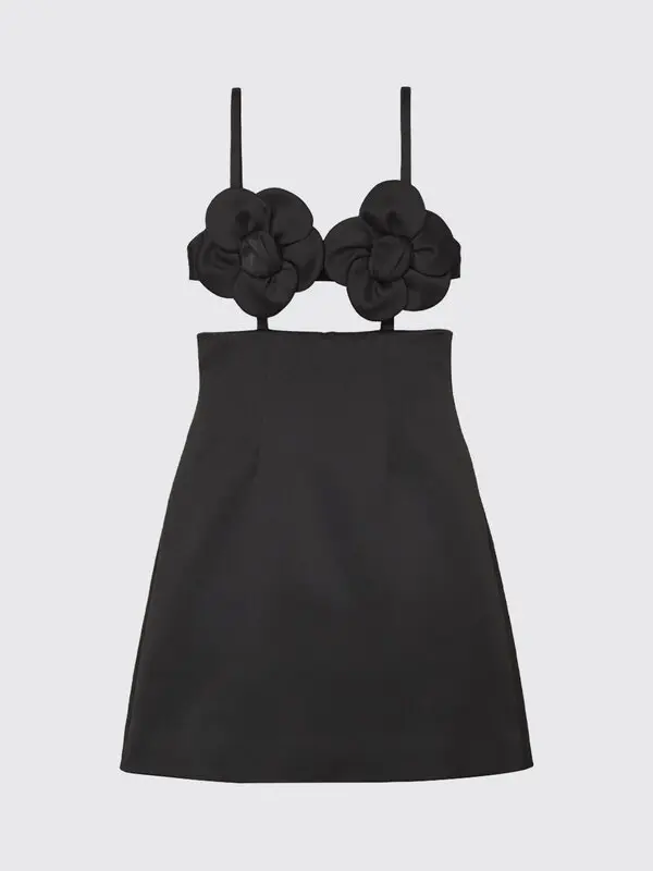 Marc Jacobs Daisy Off-the-shoulder Mini Dress In Satin With Flower Appliqu