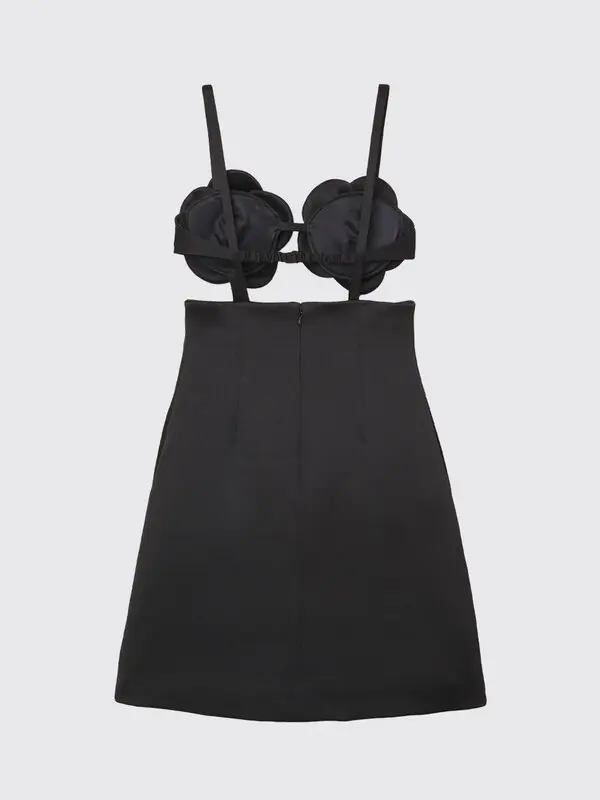 Marc Jacobs Daisy Off-the-shoulder Mini Dress In Satin With Flower Appliqu