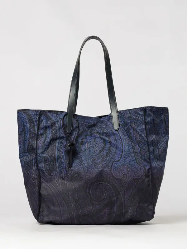 Etro Paisley Nylon Tote Bag - Blue