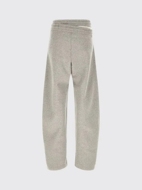Attico Wide Leg Cotton Jogging Trousers With High Drawstring Waist